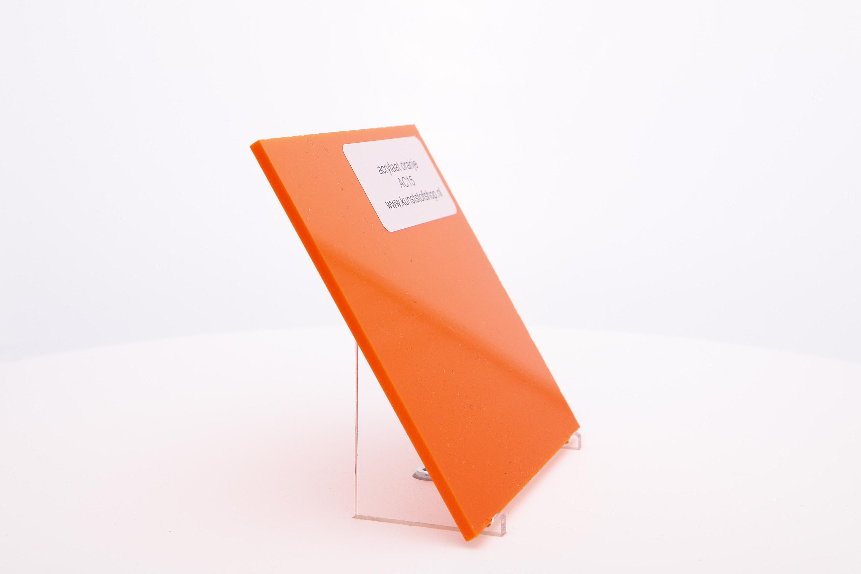 Acrylaat plaat oranje AC15 - 2000x1000x3,0mm