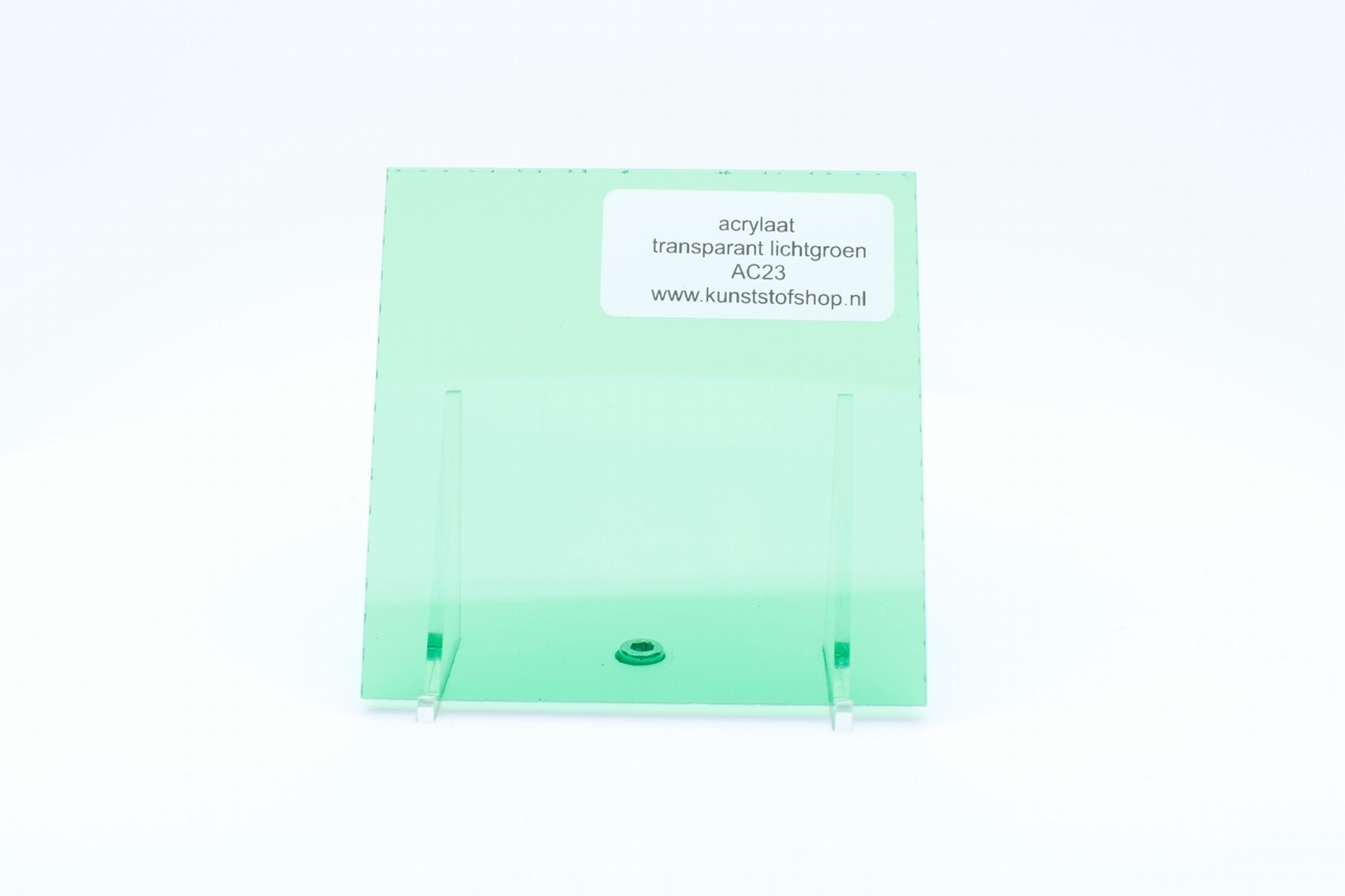 Acrylaat plaat transparant lichtgroen AC23 - 500x500x3mm