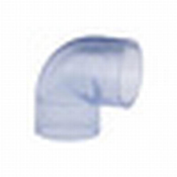 PVC transparante knie 90 graden - D: 50 mm